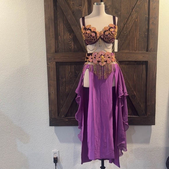 Other Dancewear Belly Dance Costume Braskirt 2pcs Set Stage Dance